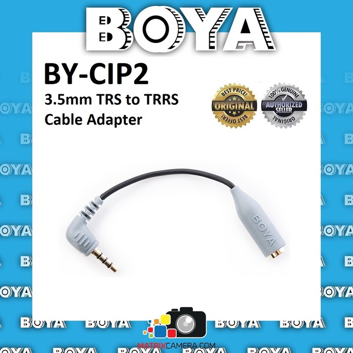 Jual BOYA BY-CIP2 3.5mm TRS to TRRS Cable Adapter Adaptor | Shopee Indonesia