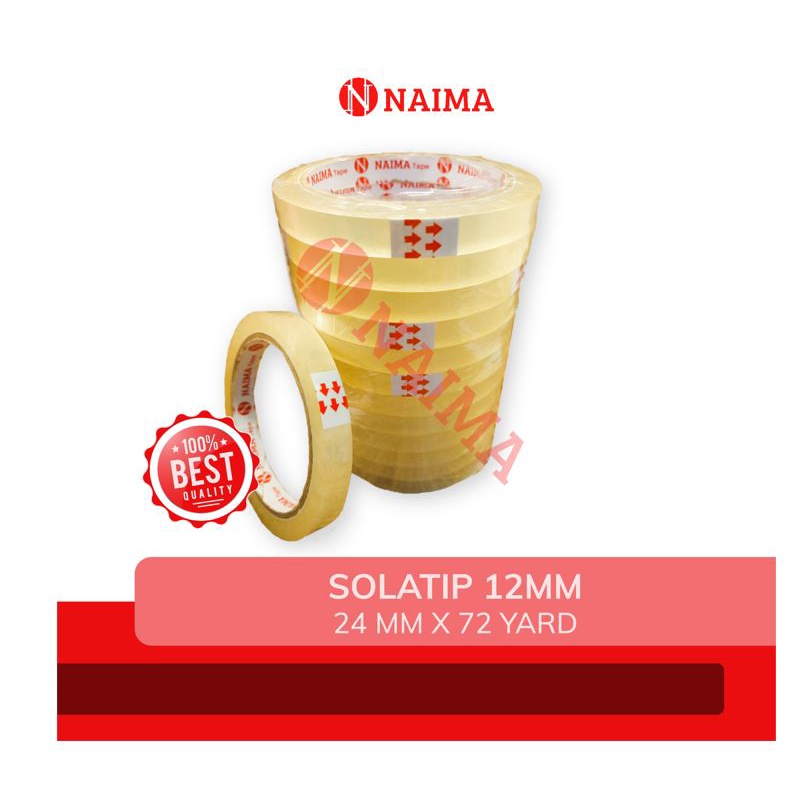 Jual (12pc) Isolasi / Selotip 1/2 inch x 72 YARD /Solasi / Solatip ...