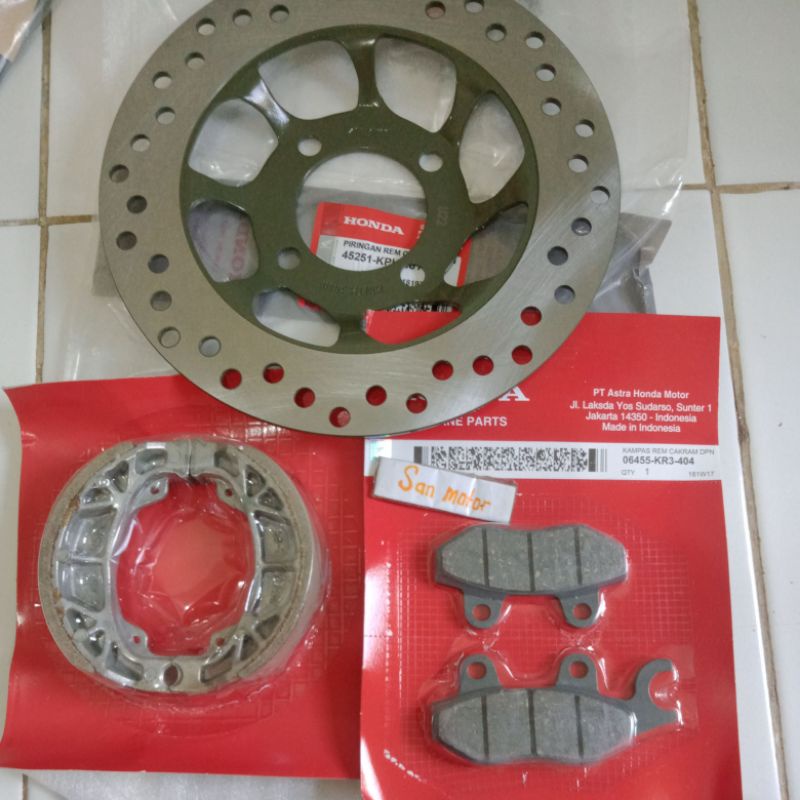 Jual Paket Piringan Cakram Depan Plus Kampas Rem Depan Belakang Karisma ...