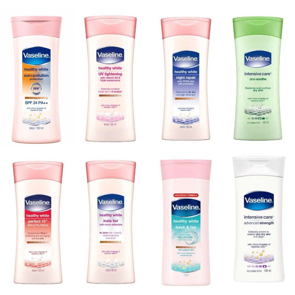 Jual Vaseline Body Lotion 100ml / 95ml All Variant || Body Lotion ...