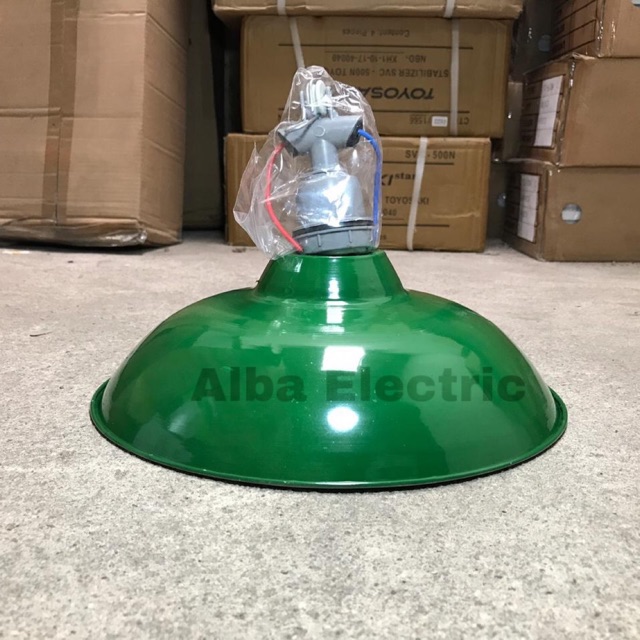 Jual Kap lampu jalan Fitting E27 + Kap satu set / kap hijau + Fitting e27 / kap WD hijau e27 ...