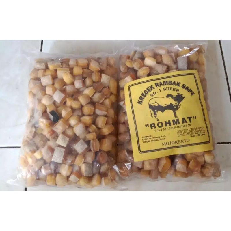 Jual krecek kulit sapi asli rambak 500gram ukuran kotak | Shopee Indonesia