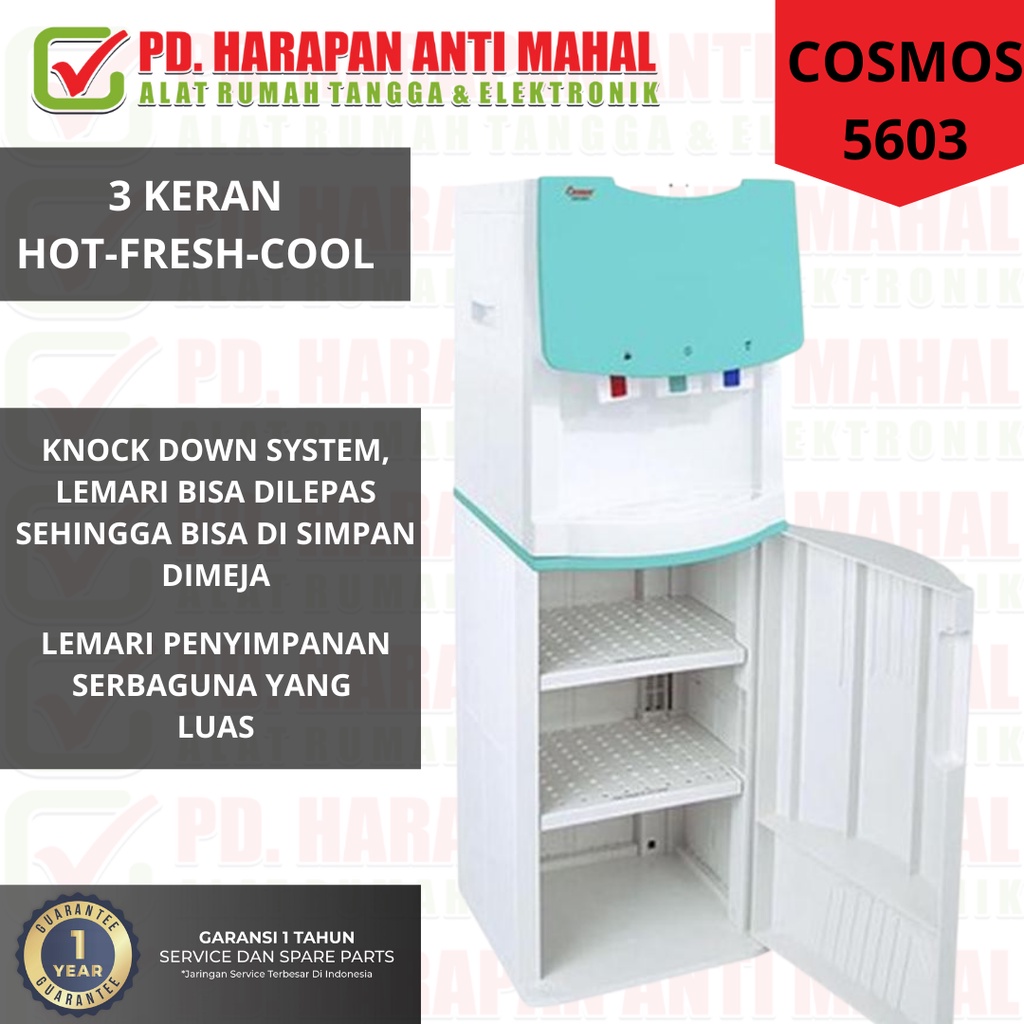 Jual Dispenser Cosmos CWD 5603 3kran / DISEPENSER CWD5603 TINGGI ...