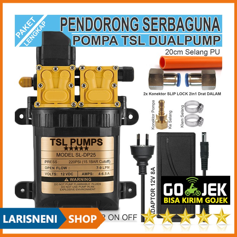 Jual Paket Pompa Pendorong Air TSL DualPump Konektor SL-Drat Dalam | Shopee Indonesia
