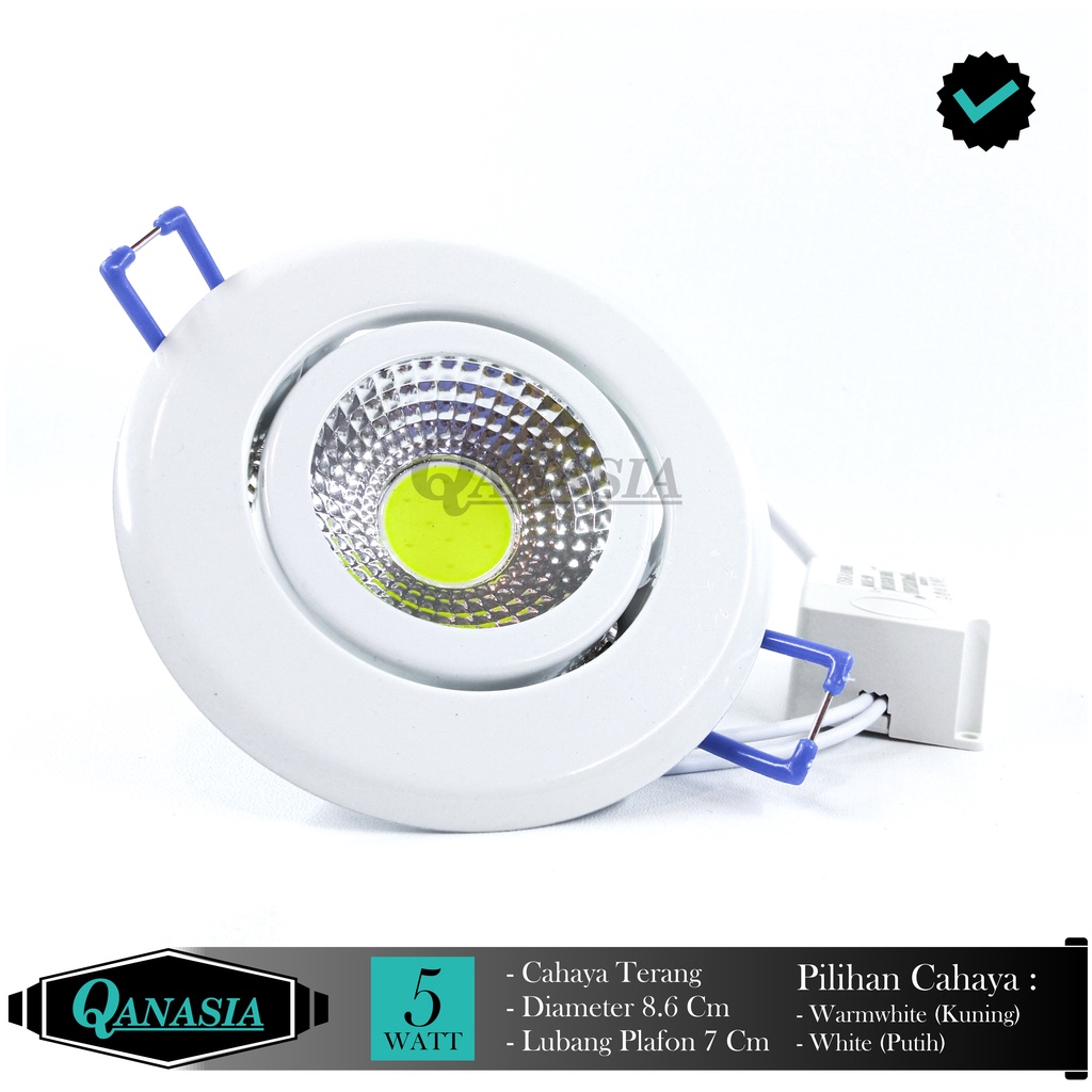 Jual Lampu Downlight LED COB 5 Watt Sorot Spot Light 5W Spotlight ...