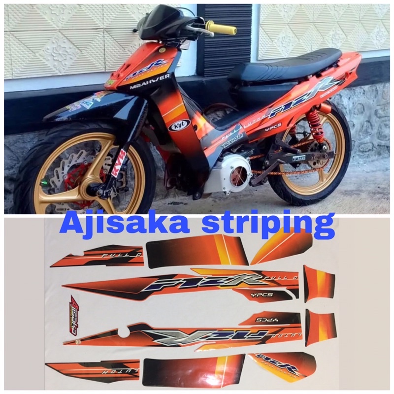 Jual stiker fiz R f1zr fizr 2003 oren hitam oren striping fiz R f1zr ...