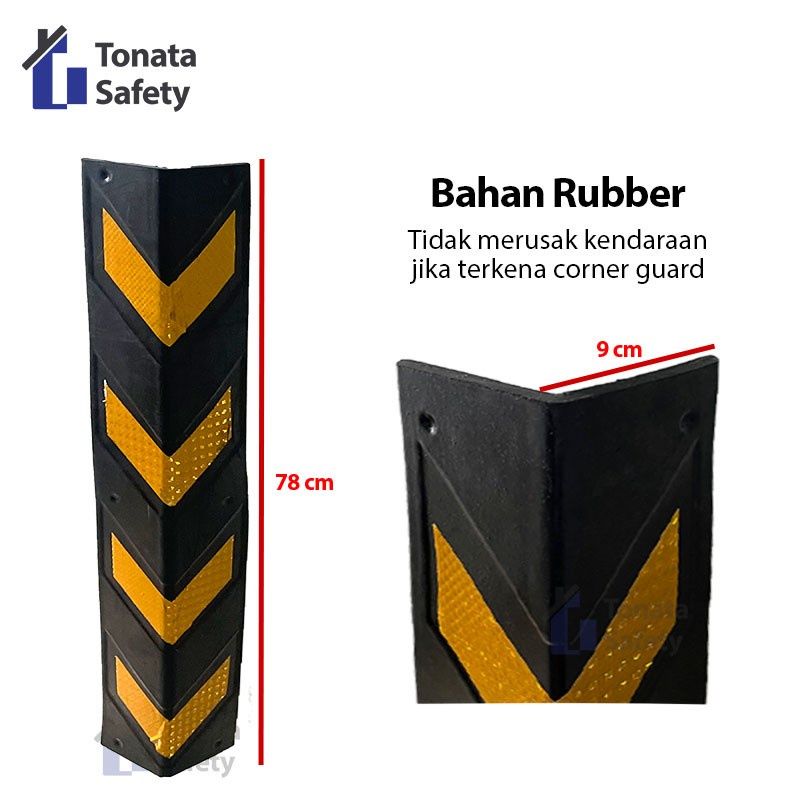 Jual Corner Guard Rubber / Pelindung Sudut Dinding Karet / 80 cm x 9 cm ...