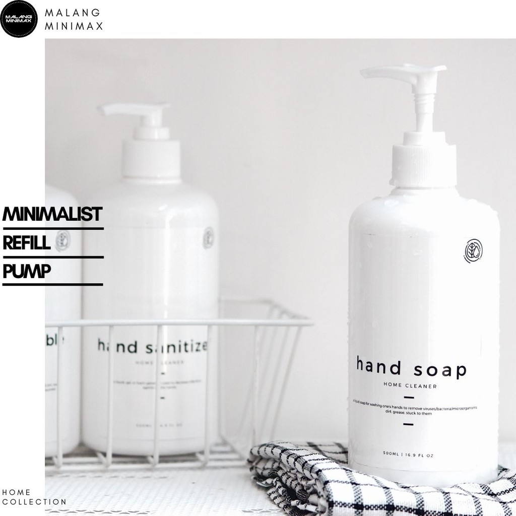 Jual Refill Pump Bottle Minimalist & Aesthetic 500ml | Shopee Indonesia
