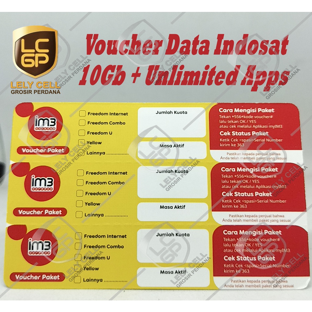 Jual Voucher Indosat 10+ UNLIMITED NEW ( 45GB ) | Shopee Indonesia