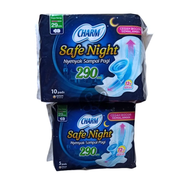 Jual Charm Safe Night 29cm Isi 9 Pads / Charm Safe Night 29cm Isi 5 ...