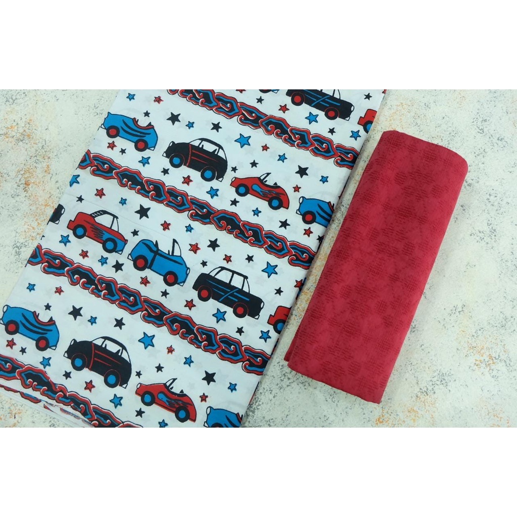 Jual Kain Batik Anak Motif Lucu ( Mix Batik Dobi Polos ) | Shopee Indonesia