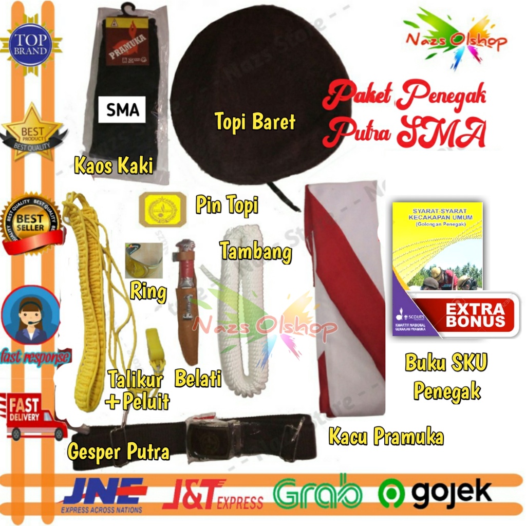 Jual Paket Atribut Perlengkapan Pramuka Penegak Putra Tingkat SMA ...