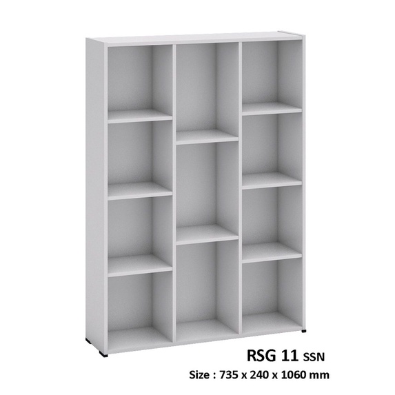 Jual RAK SERBAGUNA LEMARI BUKU RAK BUKU 11 SUSUN PUTIH KAYU | Shopee ...