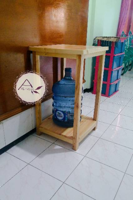 Jual Meja Dispenser 80cm 2 Galon Kayu Jati Belanda | Shopee Indonesia