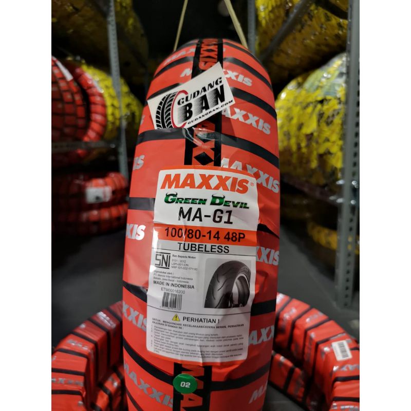 Jual Maxxis green devil MA-G1 100/80.14 | Shopee Indonesia