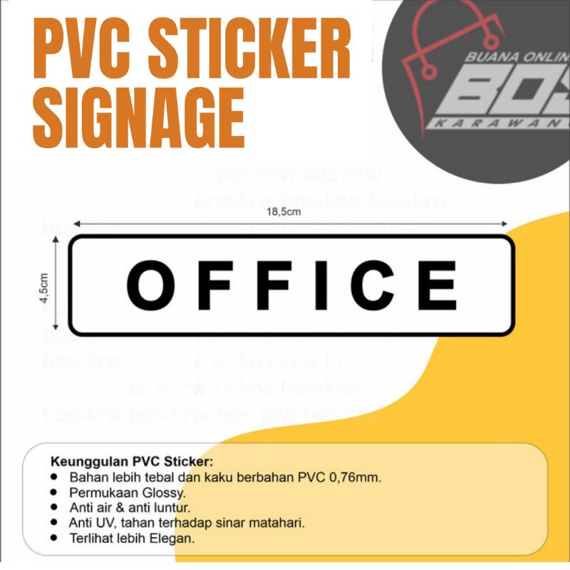 Jual PVC STICKER OFFICE / STAFF ONLY | Shopee Indonesia