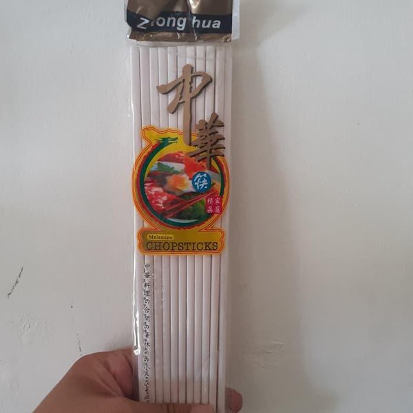 Jual Sumpit Mie Gading Plastik Melamin Warna Putih Cream Chopsticks 25 ...