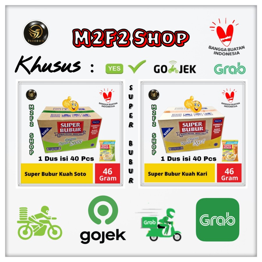 Jual Super Bubur Instant Kuah Beras Asli | Semua Rasa - 46 gr Kemasan ...