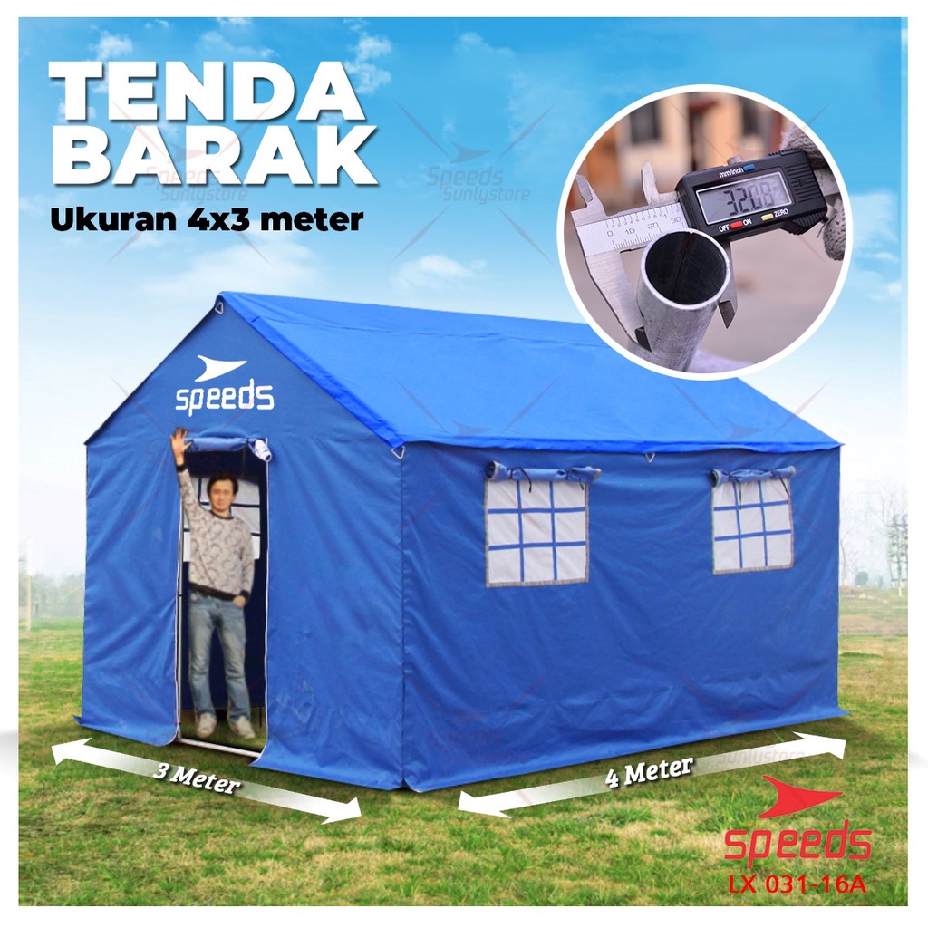 Jual SPEEDS Tenda Komando Tenda Barak 3x4 m Tenda Pramuka Untuk Militer ...