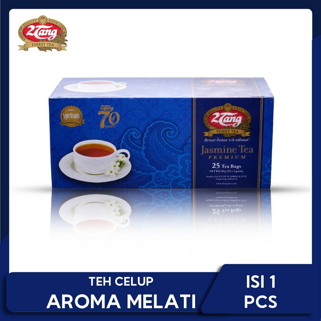 Jual 2Tang Jasmine Tea Premium 50gr [1 box @25 kantong/2 gr] | Shopee ...