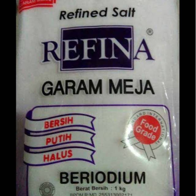 Jual Garam REFINA 1 kg. Harga per kg | Shopee Indonesia