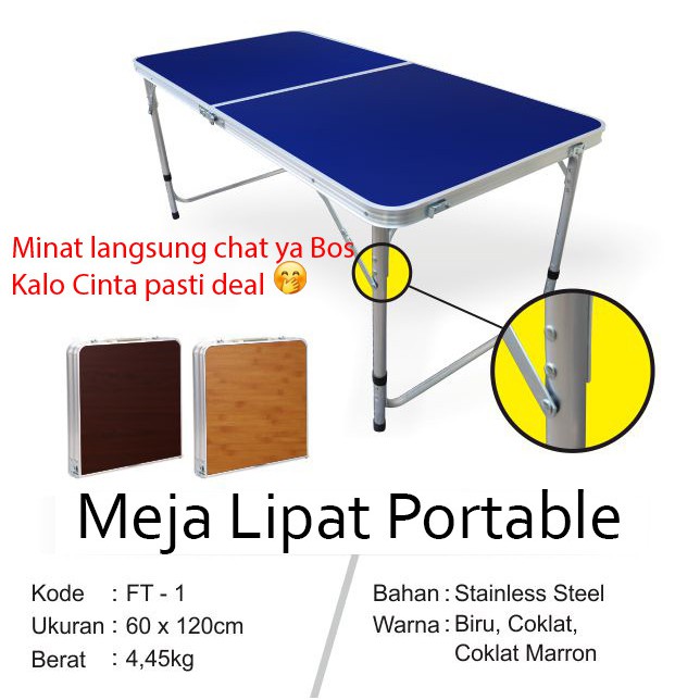 Jual [6000gr] H503 | Meja Lipat Portable Serbaguna - Meja Lipat Koper HPL - Kode : FT 1 | Shopee ...