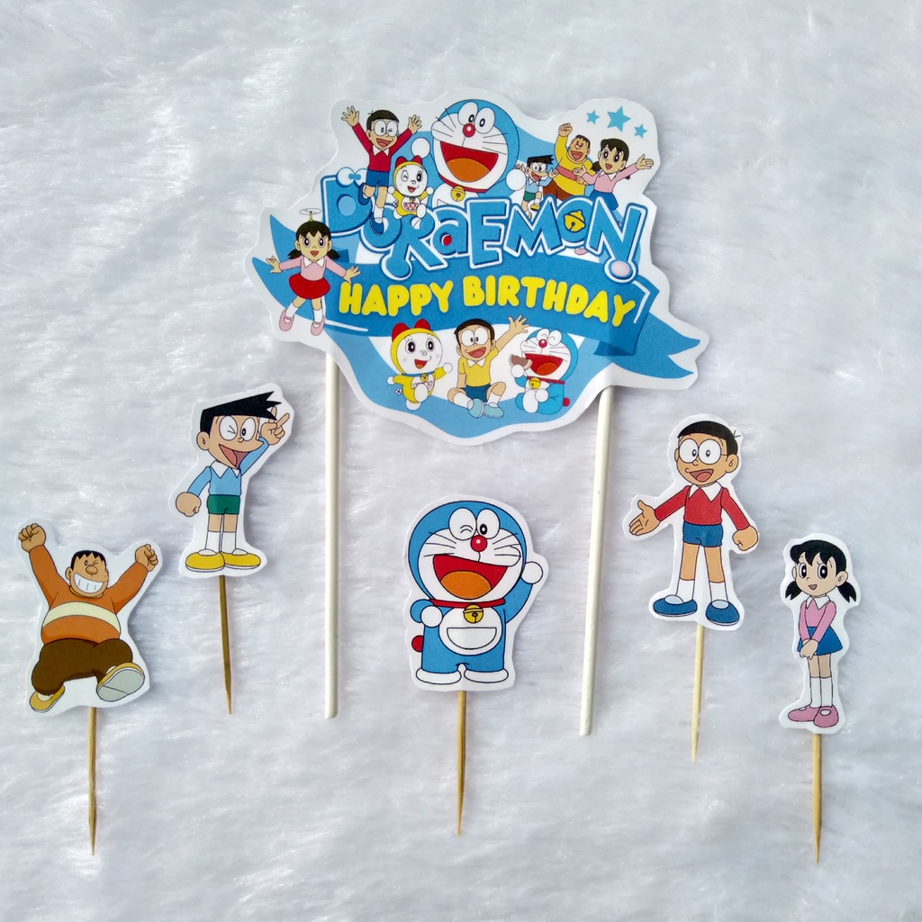 Jual Topper Cake Kertas Doraemon Ulang Tahun | Shopee Indonesia