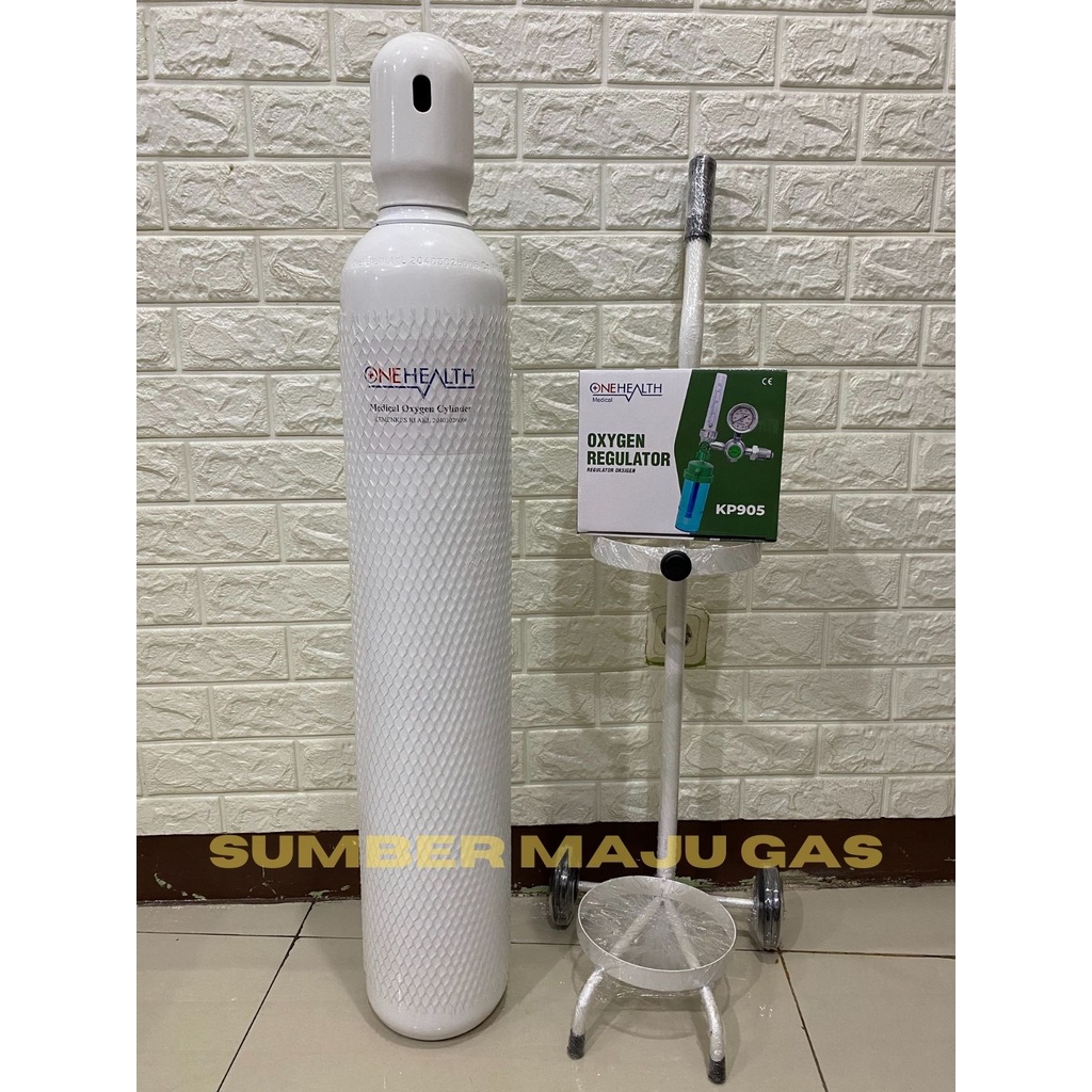 Jual Tabung Oksigen 2m3 Lengkap Siap Pakai (+Regulator+Selang+Troli+Isi) | Shopee Indonesia
