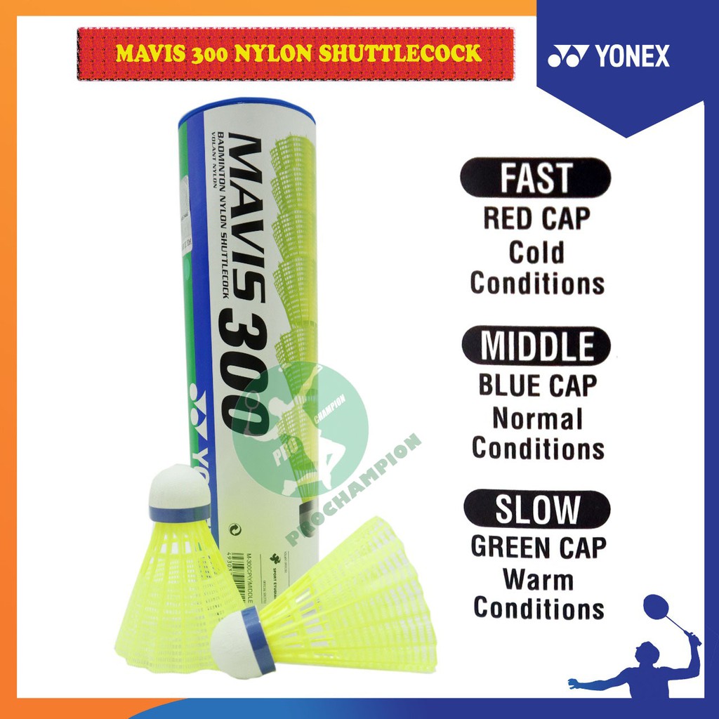 Jual YONEX MAVIS 300 NYLON SHUTTLECOCK KOK COCK BADMINTON ORIGINAL ...