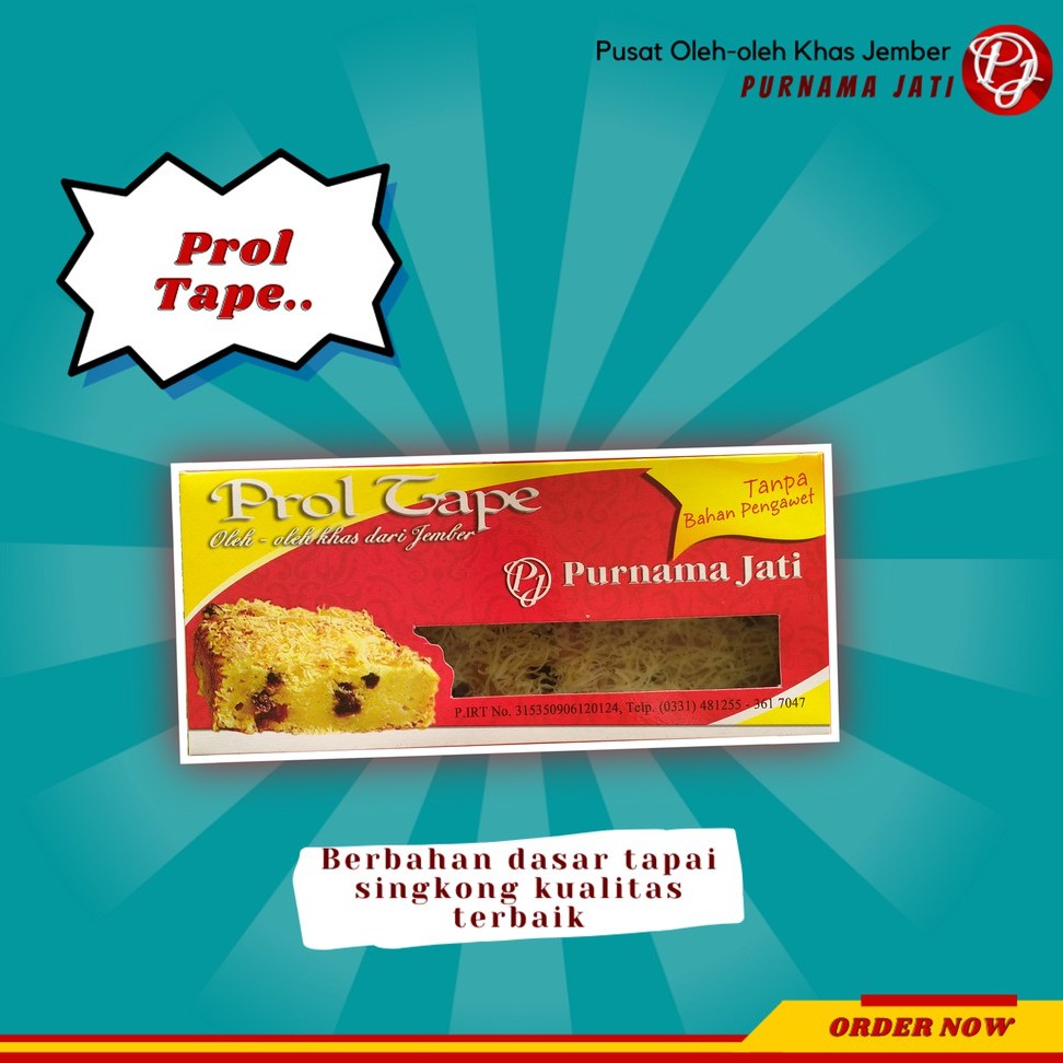 Jual Prol Tape Kecil Asli Purnama Jati | Oleh-oleh khas Jember | Shopee ...