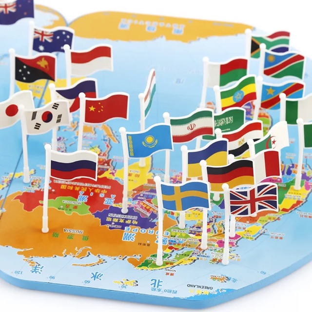 Jual Map of the world - mainan edukasi anak - knowledge of the worlds ...