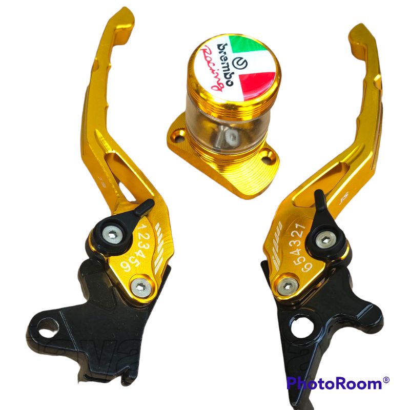 Jual paket Handle rem cnc + tutup tabung minyak rem beat karbu /beat FI ...