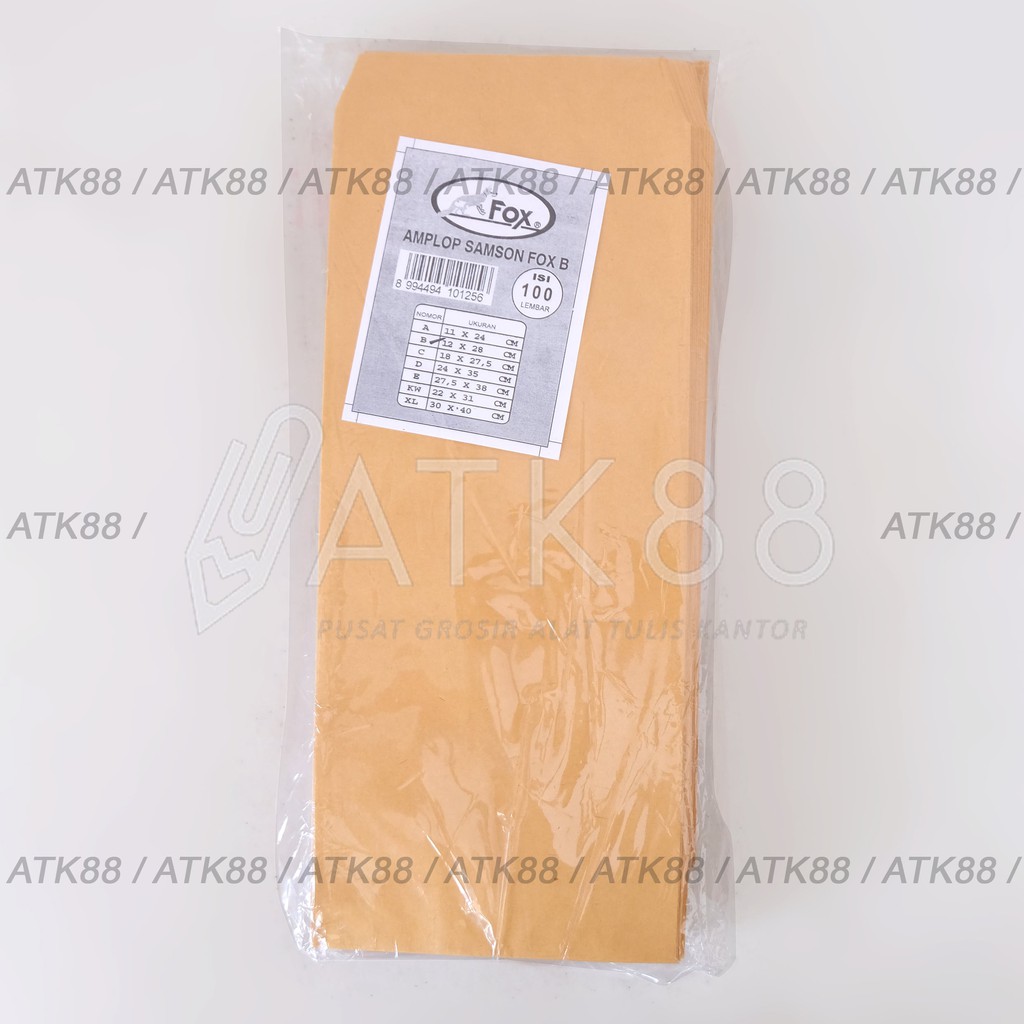 Jual Amplop Coklat / Samson Fox B (Super Kabinet) isi 100 Buah | Shopee ...