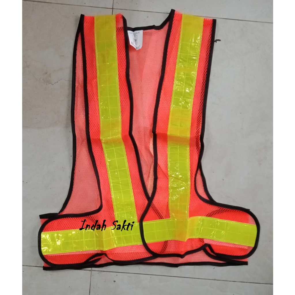 Jual Rompi Jaring V Rompi Safety Kerja Rompi Proyek Model V Orange ...
