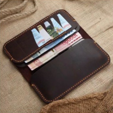 Jual DOMPET Kulit Asli Pria / DOMPET KULIT Cowok Panjang Branded ...