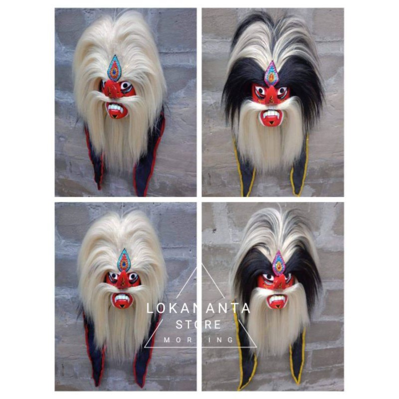 Jual TOPENG BUJANG GANONG GANONGAN HIGH CLASS BULU SINTETIS MATA KUCING ...
