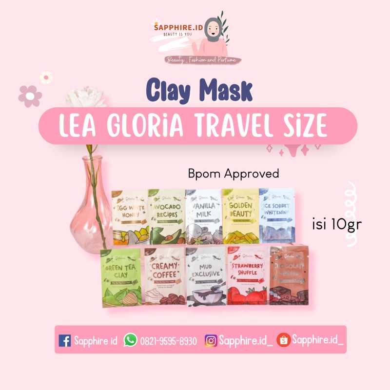 Jual Clay Mask LEA GLORIA (travel size) | Shopee Indonesia