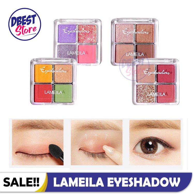 Jual Eye Shadow 4 Color Avocado Eyeshadow Disk Matte Makaron Shimmer ...