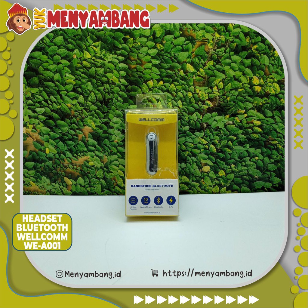 Jual 41108 | HFB-Wellcomm WE-A001 | Handsfree Bluetooth Wellcomm WE ...