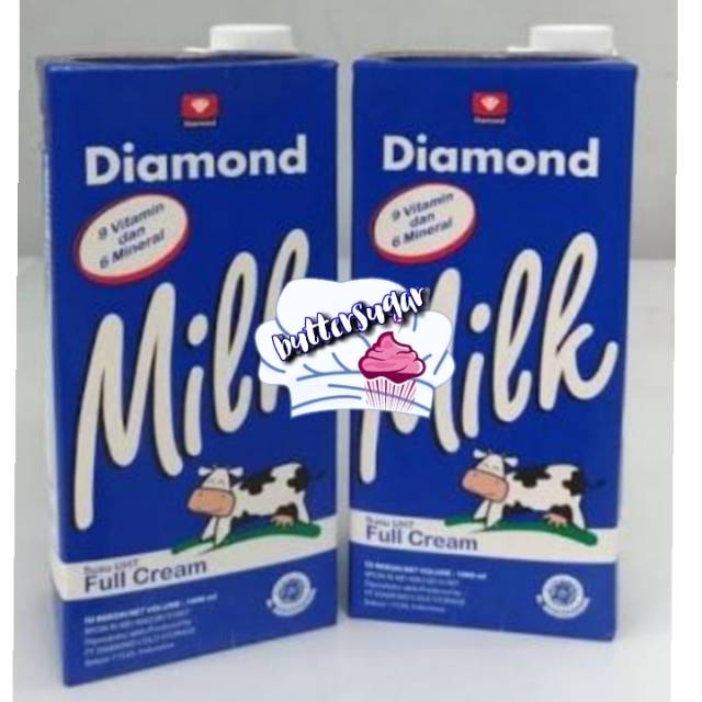 Jual SUSU DIAMOND UHT PUTIH / DIAMOND MILK UHT FULL CREAM 1 LITER | Shopee Indonesia