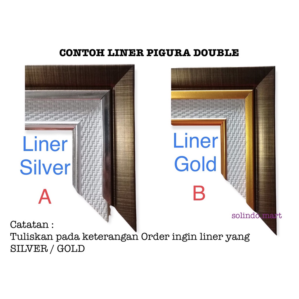 Jual #10 PIGURA MINIMALIS DOUBLE Tanpa Kaca 16R , 20R , 24R | Frame ...