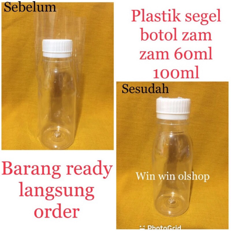 Jual plastik segel botol zam zam 60ml 100ml segel plastik | Shopee ...
