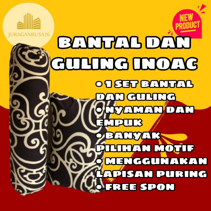 Jual bantal dan guling inoac 1 (set) bantal guling inoac karakter ...