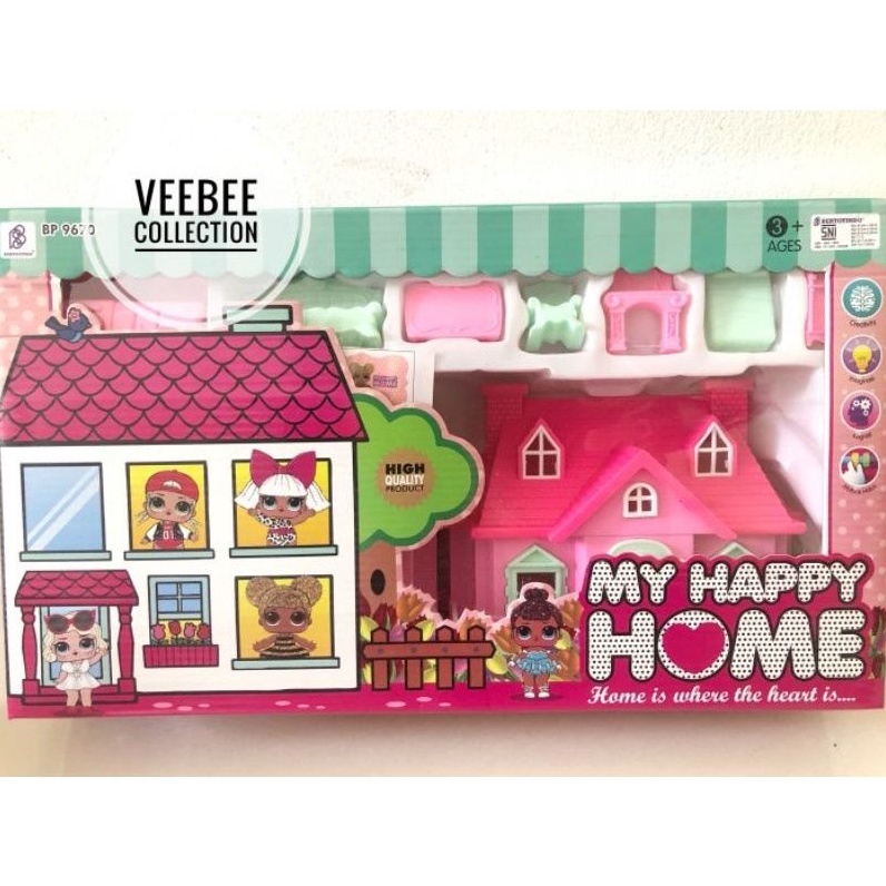 Jual MAINAN MY HAPPY HOME RUMAH HELLO KITTY SET DPS | Shopee Indonesia