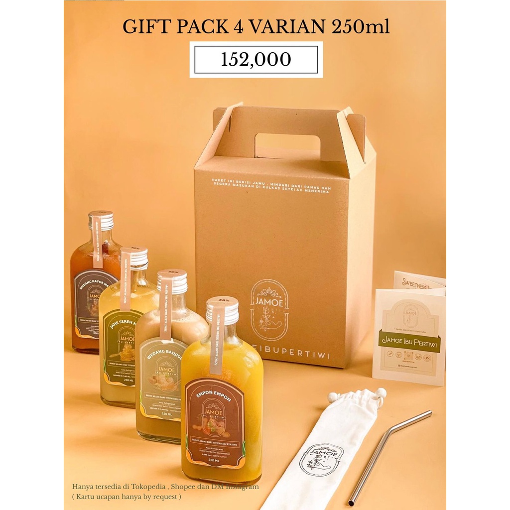 Jual PAKET GIFT PACK PROMO 4 VARIAN JAMU 250ML | Shopee Indonesia