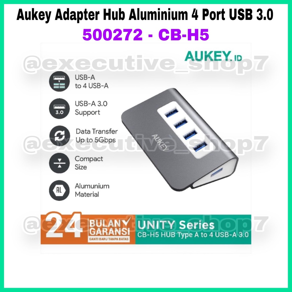 Jual Aukey Adapter Hub Aluminium 4 Port USB 3.0 - 500272 / 501479 ...