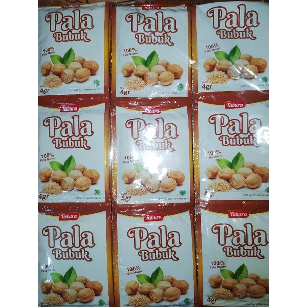 Jual Bumbu Pala Bubuk Tabura Murah, 1 renteng isi 12 saset 2,5gr ...