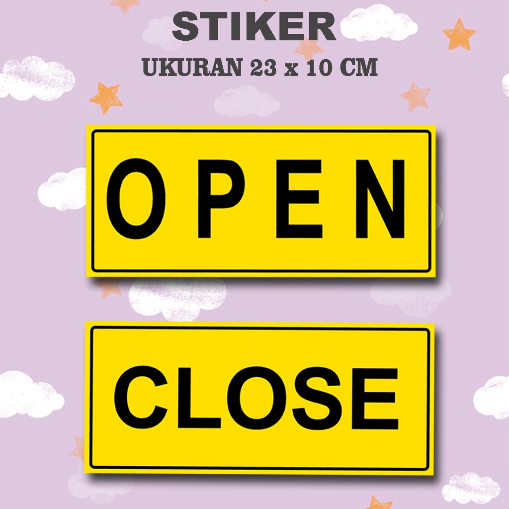 Jual Stiker Close open Ukuran 23 x 10 cm | Shopee Indonesia