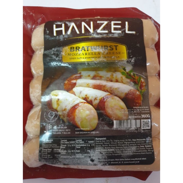 Jual sosis hanzel mozzarella cheese 360gram | Shopee Indonesia