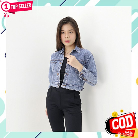Jual Jaket Oversize Denim Kekinian Jumbo Korea Cewek Wanita Jins Qr119 ...